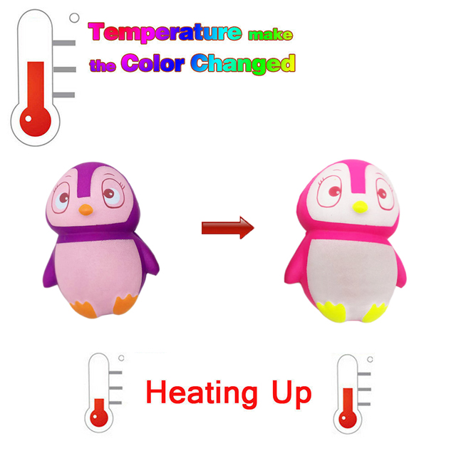 Kawaii Temperature Color Change Slow Rising Scented Squeeze Reliever ...