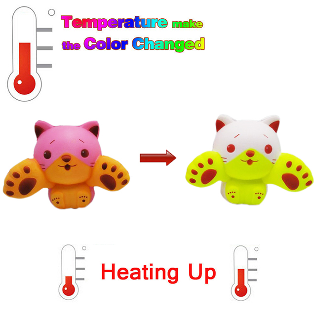 Kawaii Temperature Color Change Slow Rising Scented Squeeze Reliever ...
